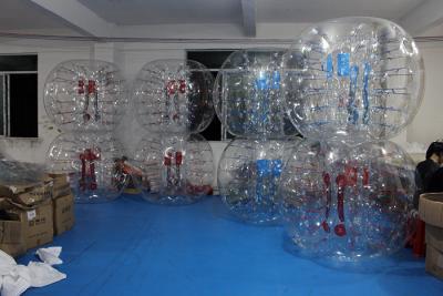 China Clear bumper ball inflatable bubble soccer 0.8mm PVC 1.5m diameter for sale
