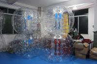 China Clear bumper ball inflatable bubble soccer 0.8mm PVC 1.5m diameter for sale