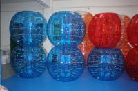 China Blue bubble football equipment inflatable human soccer ball for sale
