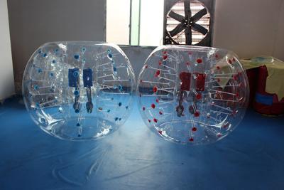 China Red dot and blue dot inflatable bubble soccer PVC 0.8mm-1.0mm for sale