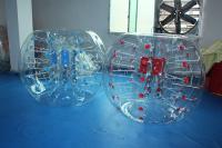 China Red dot and blue dot inflatable bubble soccer PVC 0.8mm-1.0mm for sale