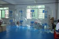 China Transparent inflatable bubble soccer bubble football suits for soccer club for sale