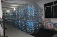 China Blue dot  0.7 mmTPU Inflatable Bumper Ball Bubble Ball Soccer for sale