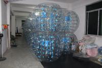 China Blue dot  0.7 mmTPU Inflatable Bumper Ball Bubble Ball Soccer for sale