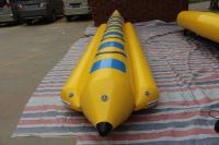 China Green Blue 0.9mmPVC Inflatable Banana Boat Fly Fish 5 Seats for sale