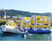China Giant commercial inflatable water park floating island Inflatable aqua park for sale