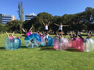 China Commercial Red Inflatable Bubble Soccer / Bubble Ball For Football CE Approval for sale