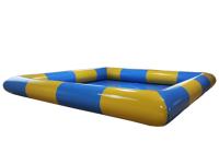 China 0.6 mm / 0.9 mm Pvc Plastic Blue Inflatable Swimming Pools Portable Above Ground for sale