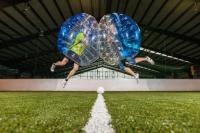 China Diameter 1.5 M Red Dot Adults Inflatable Bumper Bubble Ball Soccer With Blower for sale