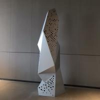China Custom Made Sound Logo Modern Style Abstract Decorative Metal Sculpture for sale