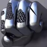 China Stainless Steel Hand Fist Abstract Metal Sculptures For Wall Decoration for sale