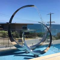 China Metal C Shape Stainless Steel High Polishing Mirror Sculptures For Fountain for sale