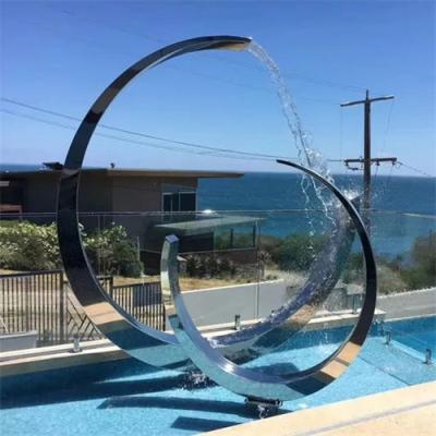 China Metal C Shape Stainless Steel High Polishing Mirror Sculptures For Fountain for sale