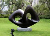 China Hotel Customized Outdoor Stainless Steel Abstract Ribbon Metal Sculpture for sale