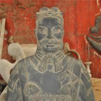 China Terracotta Warriors Outdoor Garden Sculptures Fiberglass Life Size Painted for sale