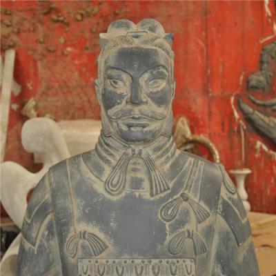 China Terracotta Warriors Outdoor Garden Sculptures Fiberglass Life Size Painted for sale