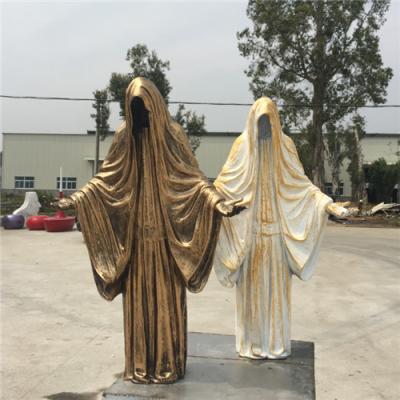 China Death Azrael Halloween Fiberglass Outdoor Statues 80cm 120cm 150cm 180cm for sale