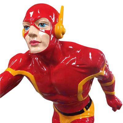 China Super Man Iconic Custom Wood Sculpture Fiberglass 200cm For Window Display for sale