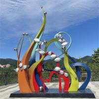 China Polished Large Outdoor Fish Sculpture Garden Stainless Steel Animal Sculpture for sale