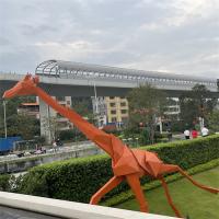 China Geometry Large Outdoor Metal Giraffe Sculpture Decorative For Mall Square for sale