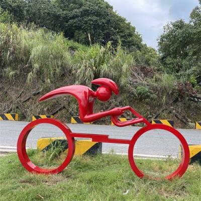 China Cycling Race Outdoor Garden Sculptures Multicolor Handmade For Theme Park for sale