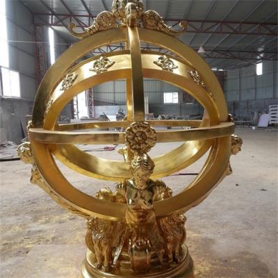 China Celestial Globe Armillary Sphere Sculpture Decorative Metal Ball Garden Sculpture for sale
