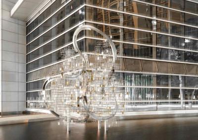 China Modern Art Abstract Decorative Metal Sculpture Outdoor For Building for sale