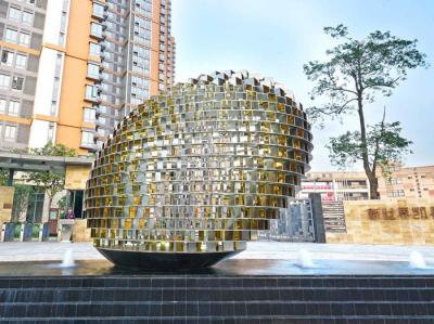China Egg Large Outdoor Stainless Steel Sculptures Customized For District Entrance for sale