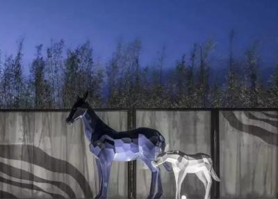 China Public Garden Animal Sculptures Decorative Stainless Steel Horse Sculpture for sale