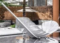 China Handmade Feather Outdoor Pool Sculptures Stainless Steel 3D Metal Art Sculpture for sale