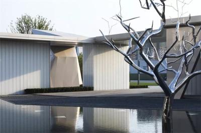 China Modern Polished Art Metal Tree Sculpture Outdoor Stainless Steel For Garden for sale