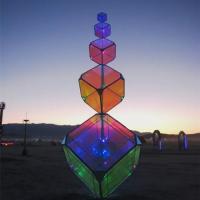 China Customized Cube Outdoor Garden Sculptures For Bar Decoration for sale