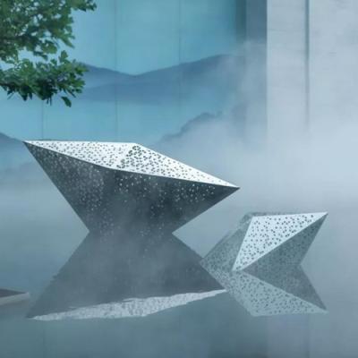 China Polygon Metal Abstract Contemporary Sculpture Outdoor Decorative For Garden for sale