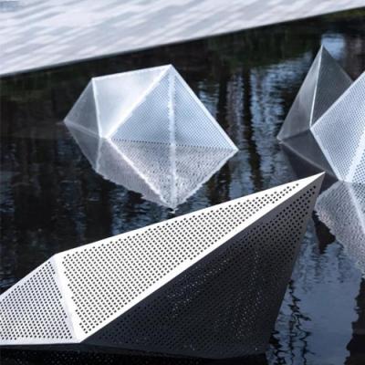 China Abstract Modern Decorative Metal Sculpture Rectangular For Public Art for sale