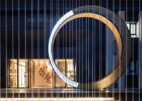 China Light Outdoor Garden Sculptures Metal Stainless Steel Circle For Yard for sale