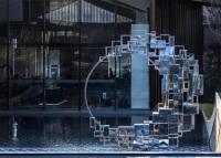 China Garden Landscape Contemporary Abstract Sculpture Stainless Steel Handmade for sale