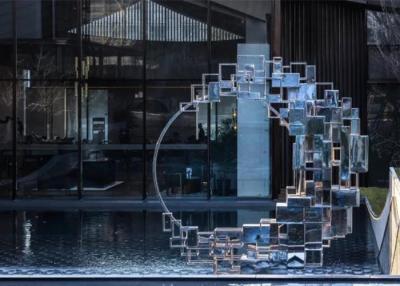 China Garden Landscape Contemporary Abstract Sculpture Stainless Steel Handmade for sale