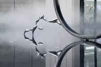 China Public Modern Fish Metal Art Sculptures Stainless Steel Decorative Customized for sale