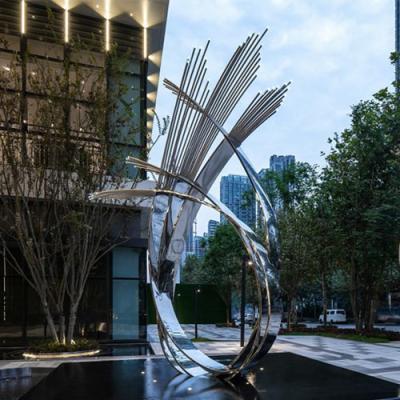 China Public Art Stainless Steel Sculptures Abstract Metal Outdoor For Garden Ornaments for sale