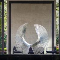 China Outdoor Abstract Decorative Metal Sculpture Stainless Steel For Yard for sale