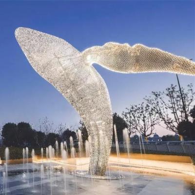 China Abstract Whale Garden Animal Sculptures Outdoor customized For Display for sale