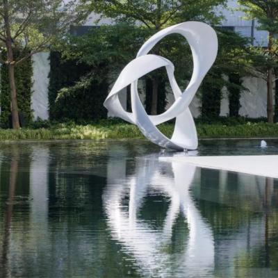 China Public Modern Art Garden Statues Metal FRP Polished Stainless Steel Sculpture for sale