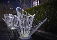 China Modern Outdoor Abstract Metal Sculptures Stainless Steel Handmade Customized for sale