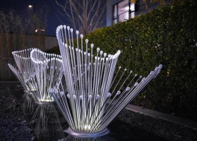 China Modern Outdoor Abstract Metal Sculptures Stainless Steel Handmade Customized for sale