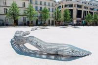 China Public Sculpture Furniture Art Polished Outdoor Stainless Steel Chair Customized for sale