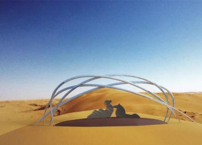 China Desert Metal Camel Statue Decorative Stainless Steel Outdoor Art for sale
