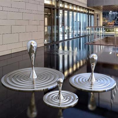 China Modern Abstract Home Decor Sculptures SS 316L Fountain Water Drop for sale