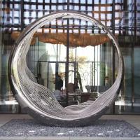 China Abstract Large Stainless Steel Garden Sculptures Outdoor Mirror Polished for sale