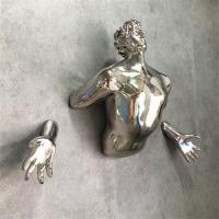 China Human Hanging 3D Metal Wall Art Sculpture electroplate Customized for sale
