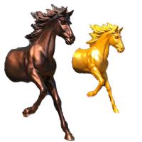 China Bronze Horse Wall Decor Sculptures polished 3D Hanging Customized for sale